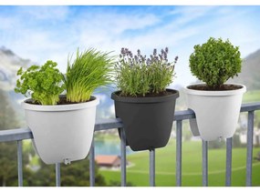 Gardenico Balkónový květináč na zábradlí Balconia OVI hnědá, pr. 30 cm