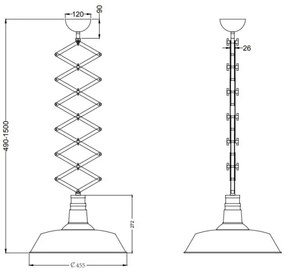 Trio - Stahovací lustr DETROIT 1xE27/42W/230V