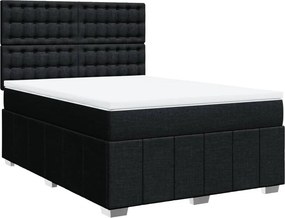 Box spring postel s matrací černá 140 x 190 cm textil 3293979