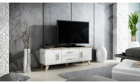 TV stolek Sanna 140 2D2S, Barva: wotan / wotan + černý
