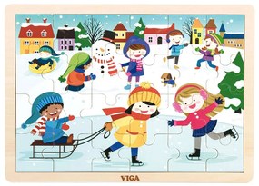 Dětské dřevěné puzzle Viga Zima