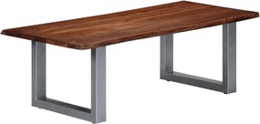 Konferenční stolek - akáciové dřevo a železo | 115x60x40 cm