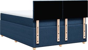 Box spring postel s matrací modrá 160x200 cm textil 3287513