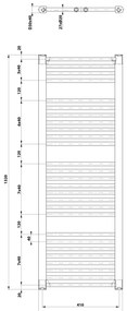 Sapho, DIRECT otopné těleso s bočním připojením 450x1320 mm, 594 W, bílá