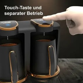 INCA TURBO Wonder Duo černá / Kávovar / Touch-Control
