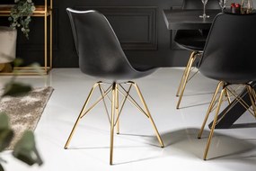 Jídelní židle 4 ks IKAROS Dekorhome Bílá / zlatá