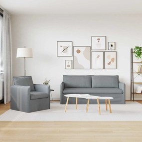 Set pohovek 2 ks Světle šedá Textil 3407611