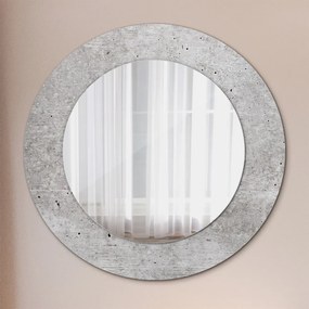 Kulaté dekorativní zrcadlo na zeď Šedý beton fi 50 cm