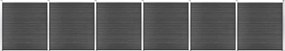 vidaXL Set plotového dílce WPC 1045 x 186 cm [3053211] Barva: Černá