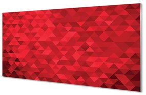 akrylový obraz Červené vzor trojúhelníky 140x70 cm