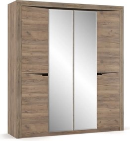 Šatní skříň SANDRA 4D wenge/dub tabaco