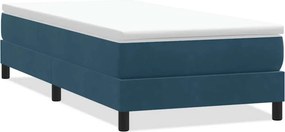 Postel Box Spring bez matrace tmavě modrá 80x210 cm samet 3315805