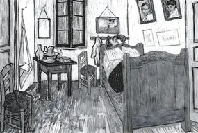 TREFL Art Frame Puzzle Ložnice v Arles / 500 dílků / s rámem / 31,5 x