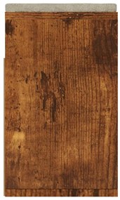Botník s poduškou kouřový dub 104 x 30 x 49 cm dřevotříska - Default Title