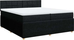 Box spring postel s matrací černá 200x200 cm textil 3289865
