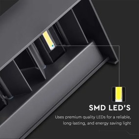 LED Venkovní nástěnné svítidlo LED/24W/230V 3000K IP65 černá