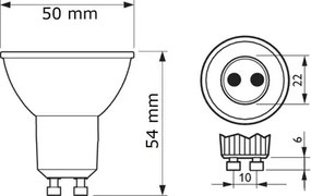 Philips CorePro LEDspot GU10 4,6W / LED žárovka / 390lm / 4000K / 36°