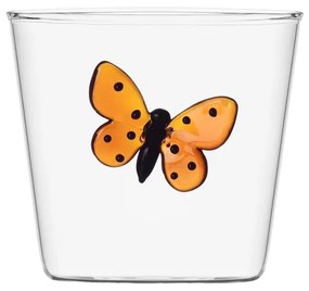 Pohár s oranžovým motýlem 350 ml - 983081