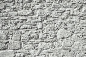 Samolepící fototapeta šedá stěna z kamene - 450x300 cm