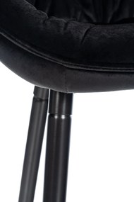 Sada 2 barových židlí Gibson 76 samet – černá