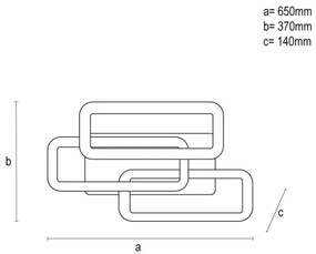 LED Stmívatelný přisazený lustr LED/90W/230V 3000-6500K + dálkové ovládání