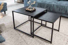 Sada odkládacích stolků Maille 50 cm černý jasan