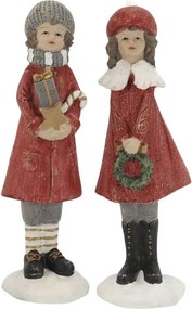 Vánoční dekorace chaleps c dívkou Noël – 4*4*14,5 cm