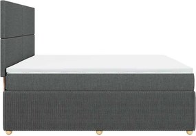 Box spring postel s matrací tmavě šedá 180x200 cm textil 3292129