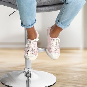 Barová židle Damar látka chromovaná konstrukce – šedá