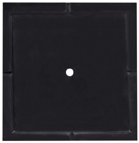 Květináč černý čtvercový 50x50x46 cm PAROS Beliani