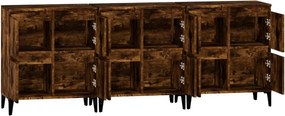 Příborníky 3 ks kouřový dub 60 x 35 x 70 cm kompozitní dřevo 3185780