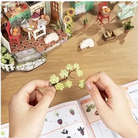 ROBOTIME 3D dřevěné puzzle Rolife DIY House: Venkovská kuchyně / LED o