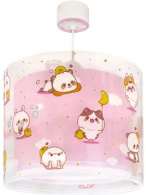 Dalber 41762S - Dětský lustr KAWAII FRIENDS 1xE27/15W/230V růžová