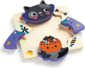 Mudpuppy Dřevěné puzzle sada 4 puzzle Halloween / od 12 měsíců