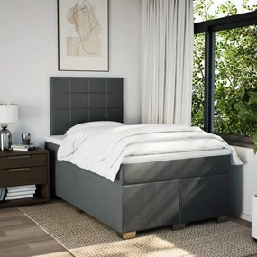 Box spring postel s matrací tmavě šedá 120x190 cm textil 3290428