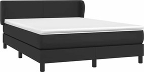 Box spring postel s matrací černá 140x200 cm umělá kůže 3127193
