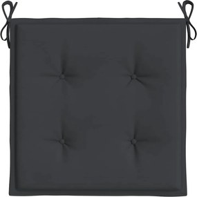 Podušky na zahradní židli 4 ks černé 50x50x3 cm látka oxford 314052