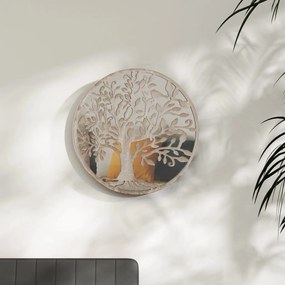 Zrcadlo pískové 60 x 2,5 cm železo kulaté do interiéru - Default Title