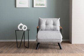 Atelier del Sofa 1-místná pohovka Sando Single - Teddy Fabric - Grey, Šedá