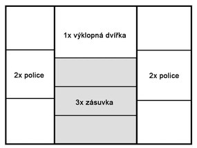 Obývací pokoj DALLAS s - sestava C - sonoma