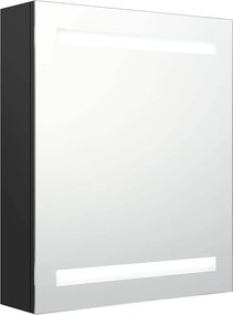 LED koupelnová skříňka se zrcadlem černá 50 x 14 x 60 cm 326480