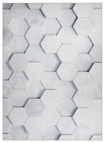 ANDRE mycí kobereček 1180 Šestiúhelník Plástev Medu 3D protiskluz   b velikost 160x220 cm | krásné koberce cz