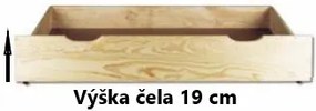 KLASA-NÁBYTEK.cz Dvoulůžková postel ALFA - borovice ROZMĚR: 140 x 200 cm