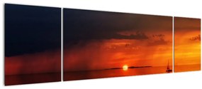 Obraz západu slunce s plachetnicí (170x50 cm), 40 dalších rozměrů