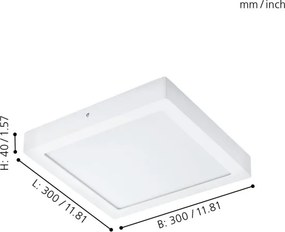 Eglo 96169 - LED Koupelnové stropní svítidlo FUEVA 1 LED/22W/230V IP44