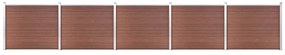 Set plotového dílce WPC 872 x 146 cm hnědý 3070454