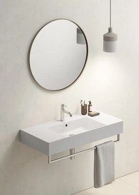 GSI KUBE X keramické umyvadlo 100 x 47 cm s odkládacími plochami s přepadem Extra Glaze bílá 9451111
