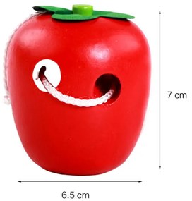 Montessori dřevěné ovoce Motiv: Jablíčko
