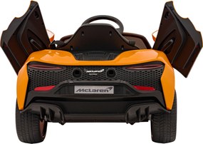 Ramiz Elektrické autíčko McLaren Artura pro děti oranžové + pohon 4x4 + dálkové ovládání + plynulý start + EVA kola + audio LED