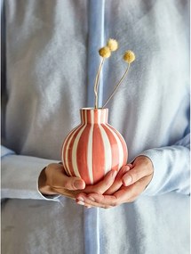 Oranžová ručně malovaná váza z dolomitu (výška 11 cm) Fian – Bloomingville